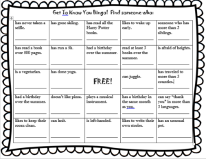 Back To School Bingo - The Teachers' Library