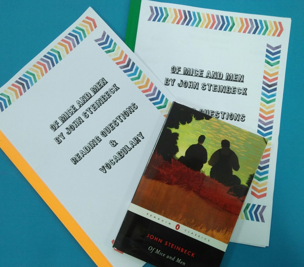 Of Mice and Men Unit Reading Packet and Activities - The Teachers' Library